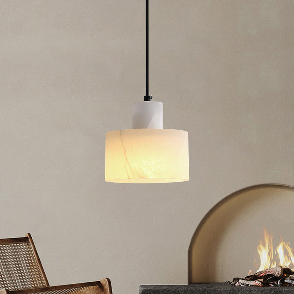 Scandinavian simple pendant light made of white marble – Arture Lighting