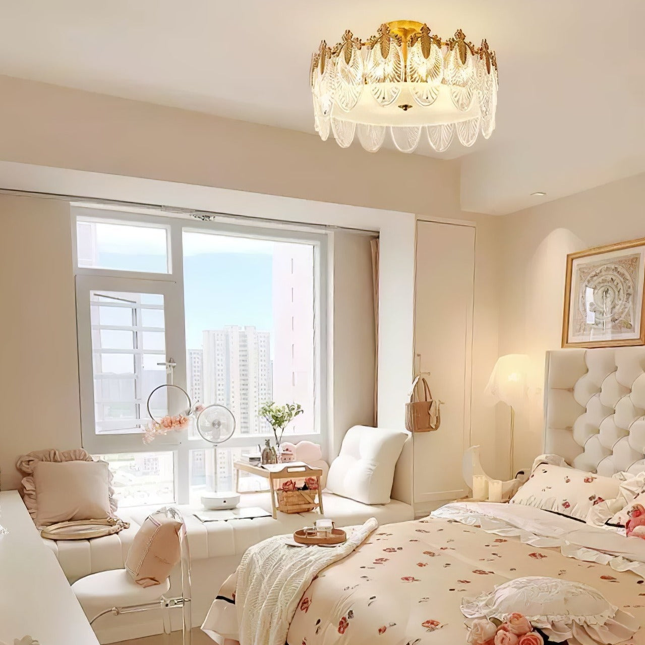 Decorative Pattern Glass Round Chandelier – Arture Lighting